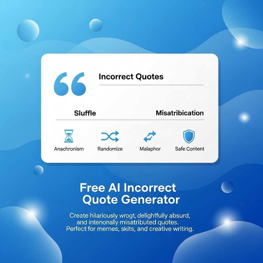 Free AI Incorrect Quote Generator - FaddyAi