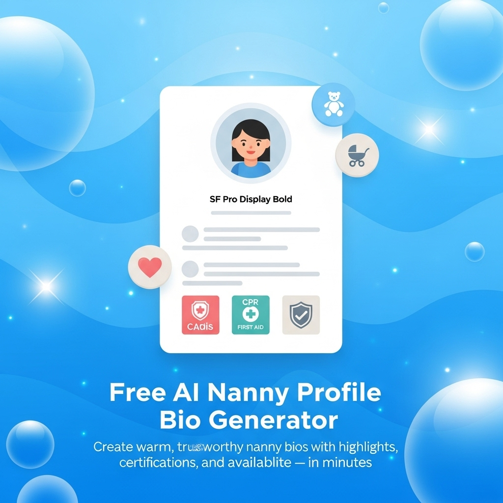 Free AI Nanny Profile Bio Generator - FaddyAi